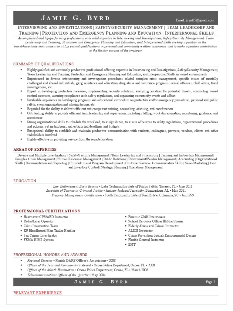 Jamie Byrd Resume | PDF | Business