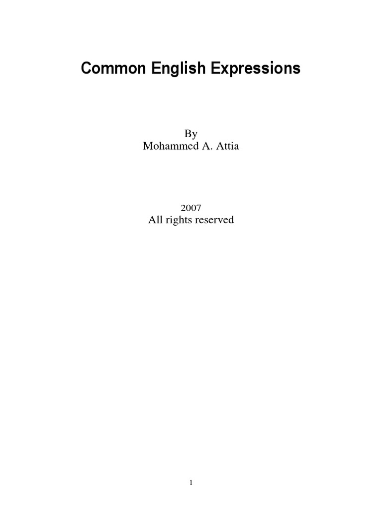 Common English Expressions | PDF