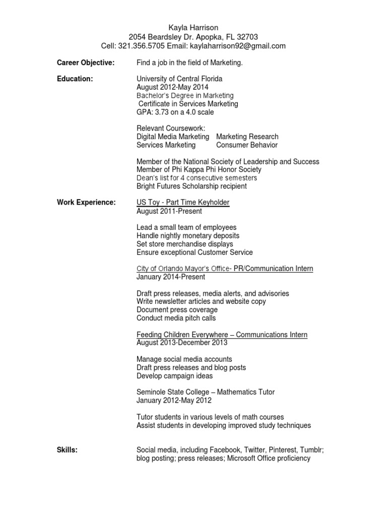 Final Resume 2014 | PDF | Career & Growth | Business