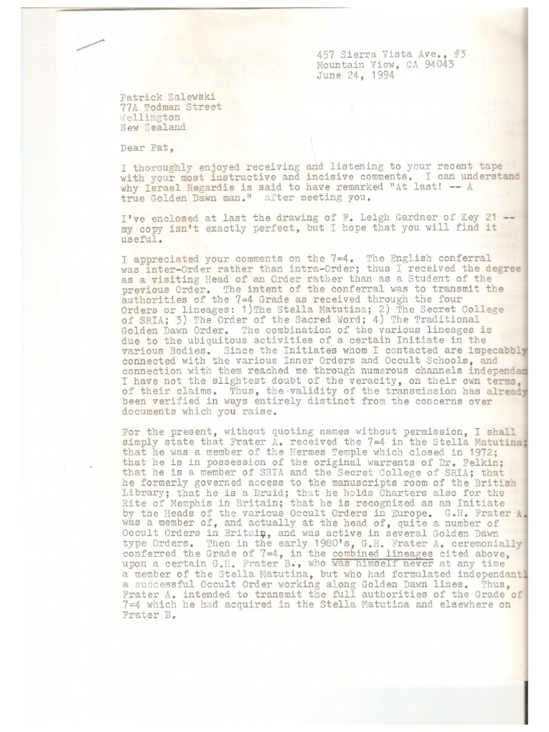 Robert Word Letter