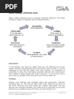 Reflective Writing Example - Gibbs Cycle | PDF | Teachers | Cognitive ...