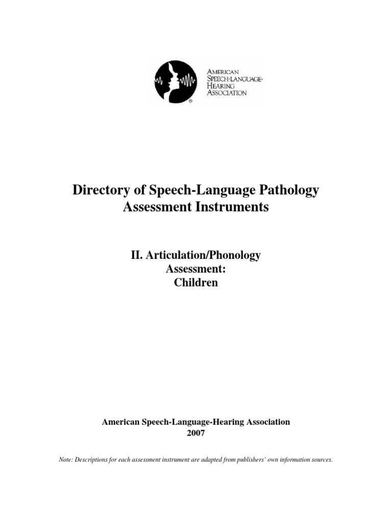 Arizona Articulation Assessment Tools | PDF | Phonology | Phonetics