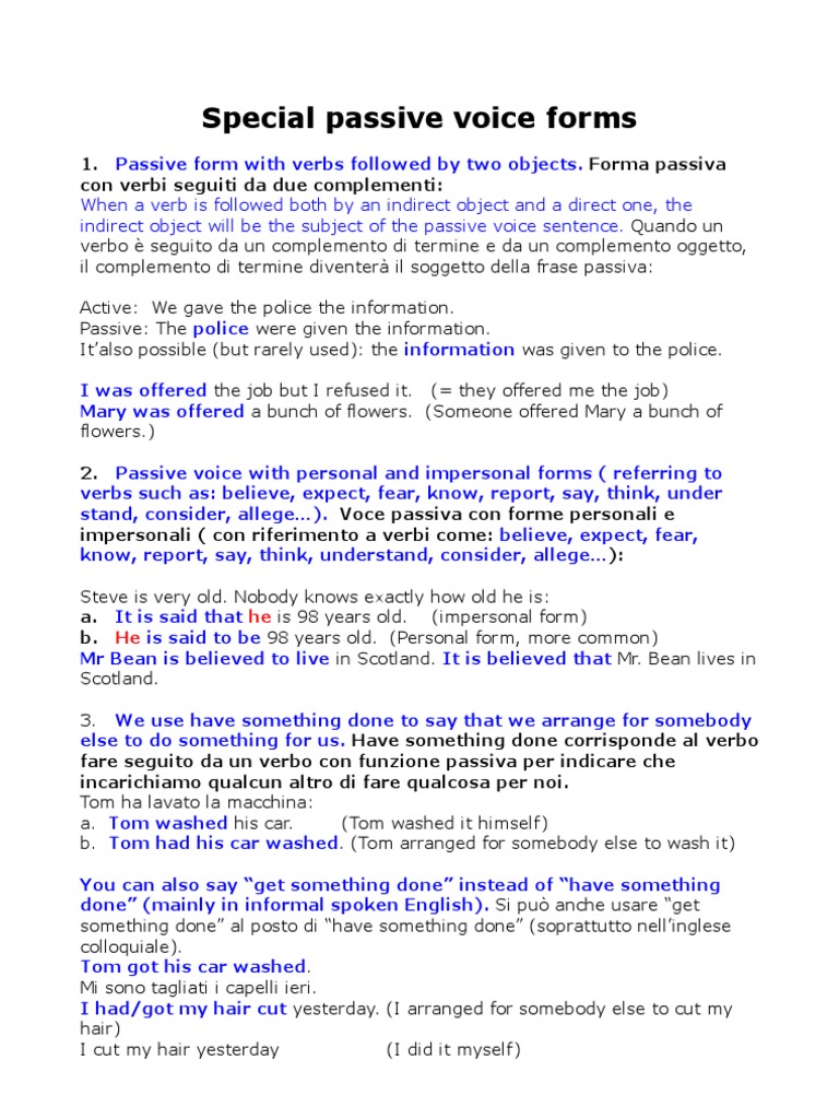 Passive Voice 3 | PDF | Morphology | Language Mechanics