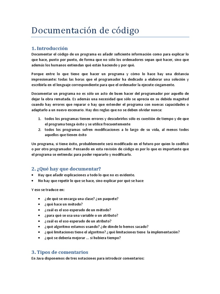 Documentación de Código Java | PDF | Java (lenguaje de programación) | Método científico