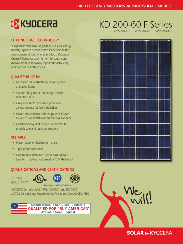High Efficiency Multicrystal Photovoltaic Modules from Kyocera ...
