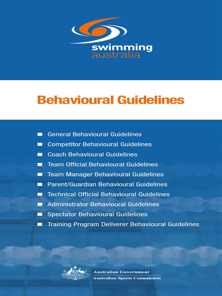 Swimming Australia Behavioral Guidelines | PDF | Sports | Behavior