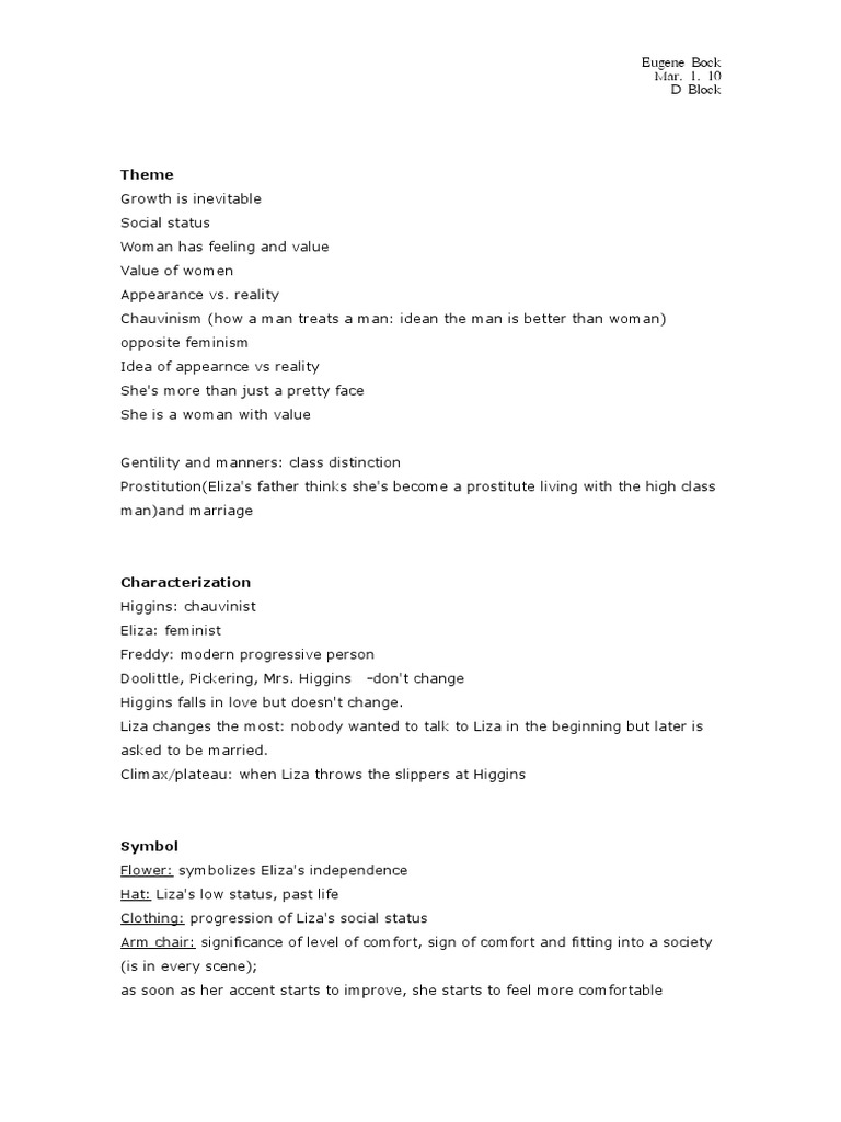 Symbols For Pygmalion Good | PDF | Ideologies | Sex