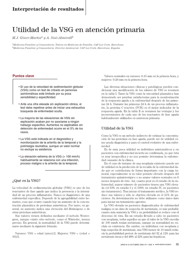 vsg en atencion primaria | Diagnostico medico | Artritis Reumatoide ...