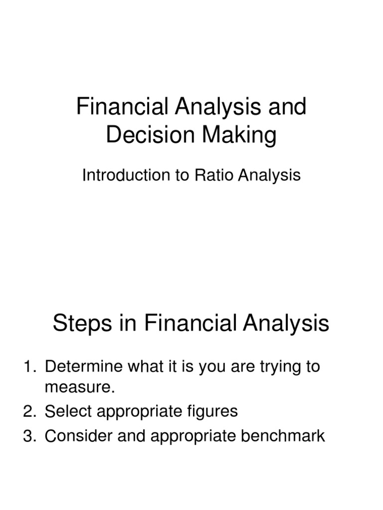Financial Analysis and Decision Making Powerpoint | PDF | Revenue ...
