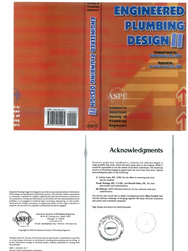Engineered Plumbing Design II (ASPE) | PDF
