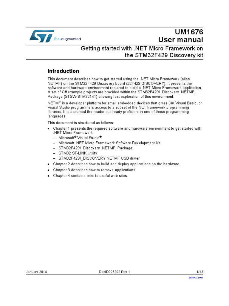 STM32 Net Micro Framework | PDF | Microsoft Visual Studio | Device Driver