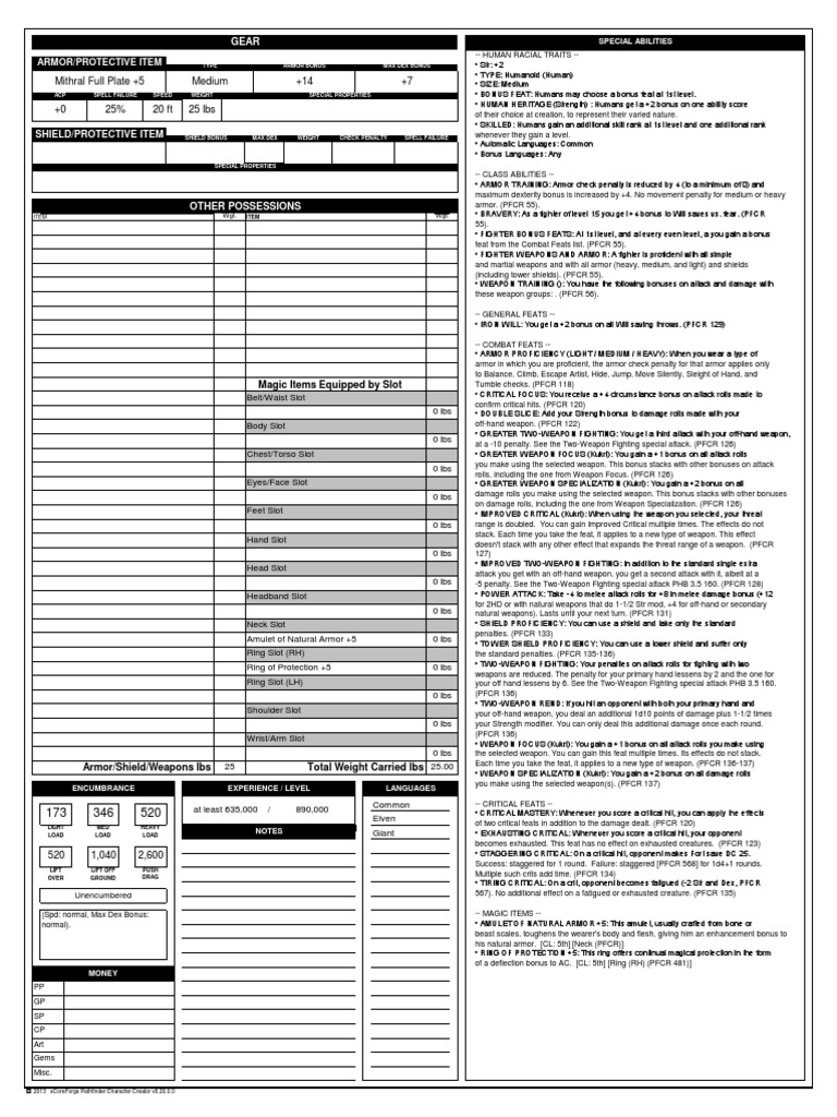 Mithral Full Plate Armor Overview | PDF | Leisure | Sports