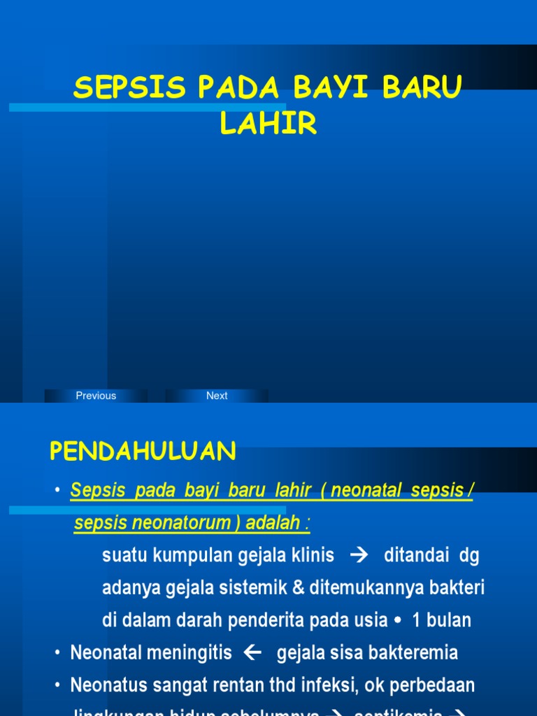 Sepsis Neonatal: Gejala dan Penanganan | PDF | Sains & Matematika