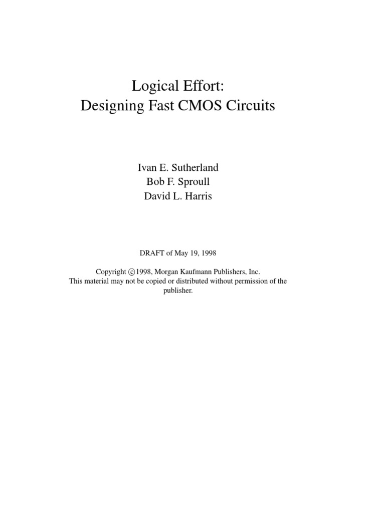 Logical Effort | PDF | Digital Electronics | Computer Engineering