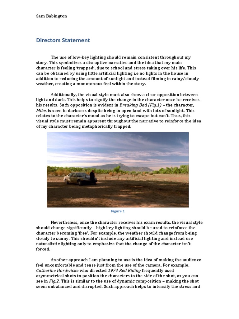 Director's Statement | Download Free PDF | Clothing | Leisure