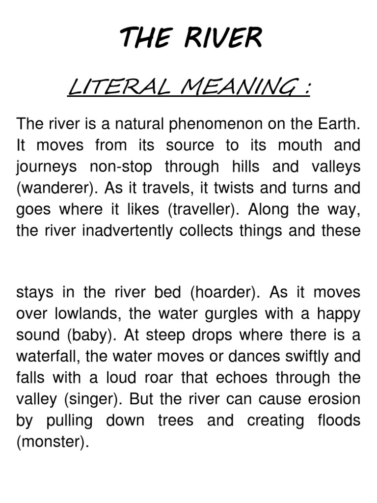 Poem The River | PDF | River