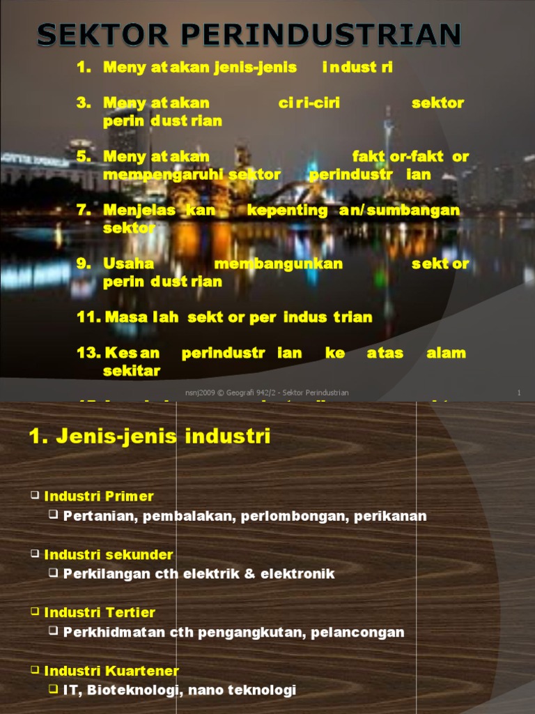 Geografi 942/2 Tema 2 - Sektor Perindustrian | PDF