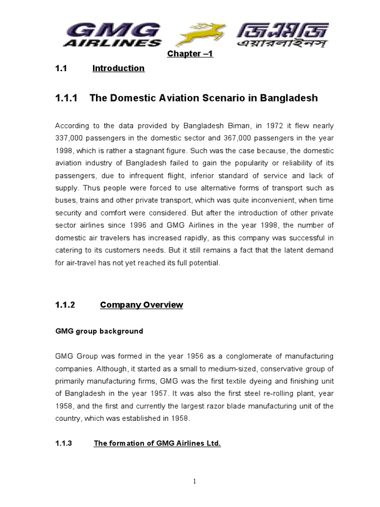 GMG Airlines (Bangladesh) | PDF | Airlines | Aeronautics