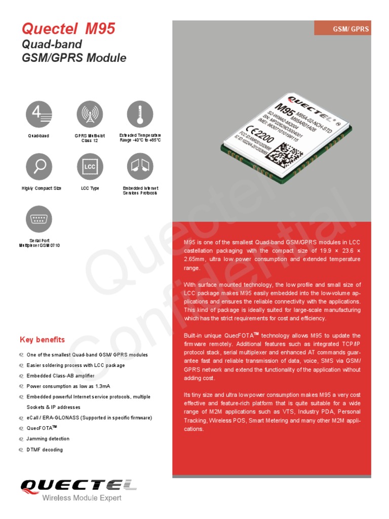 Quectel M95 GSM Specification V1.0 | PDF | General Packet Radio Service ...