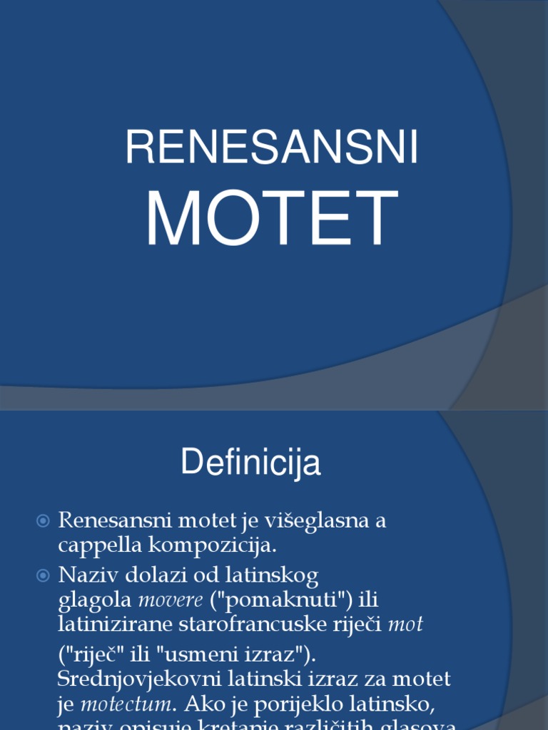 Motet | PDF