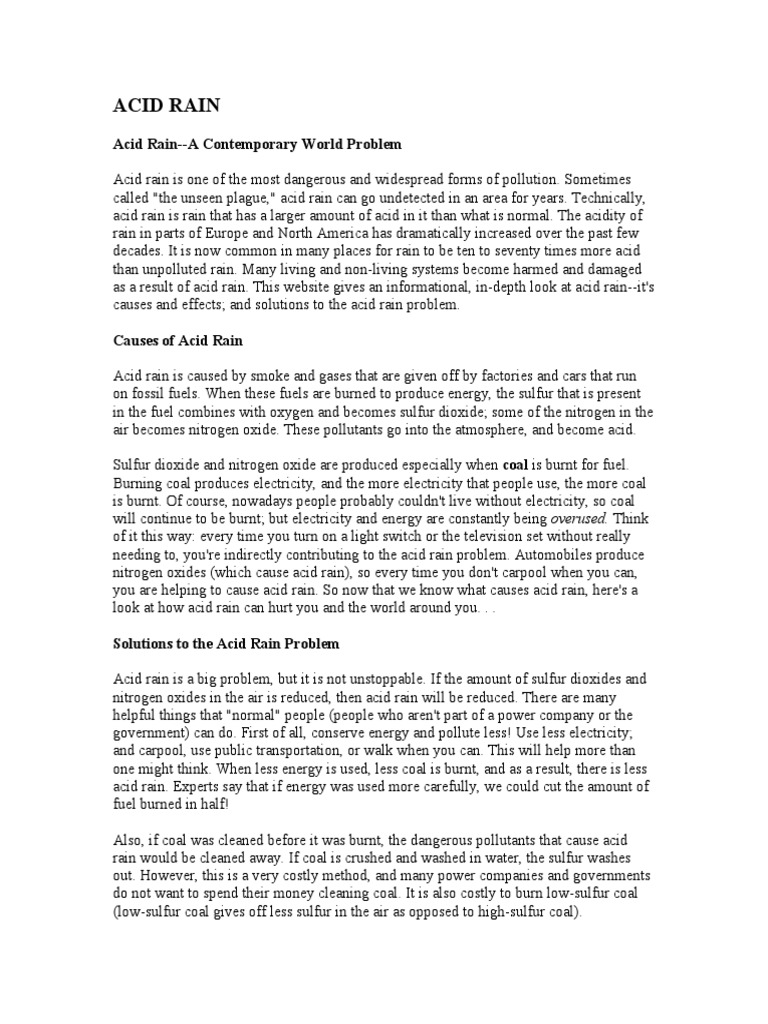 The Devastating Impacts of Acid Rain on the Environment, Infrastructure ...