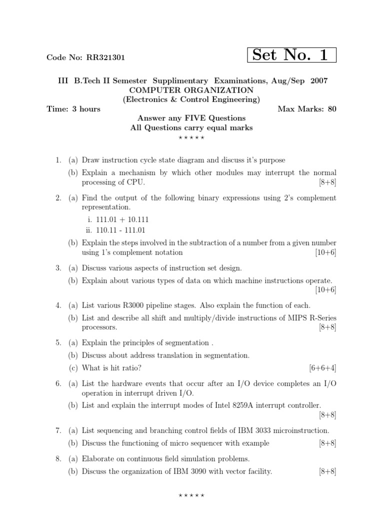 JNTU Old Question Papers 2007 | PDF