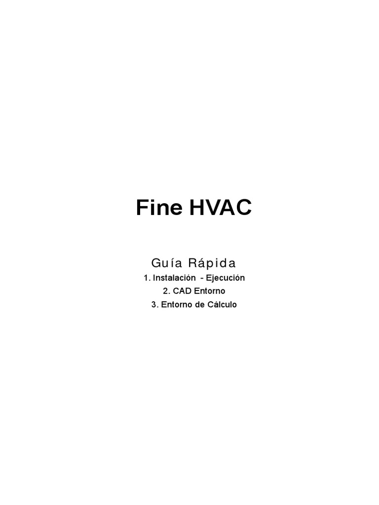 FineHVAC 14 Quick Guide SP | PDF | Point and Click | Ventana (informática)