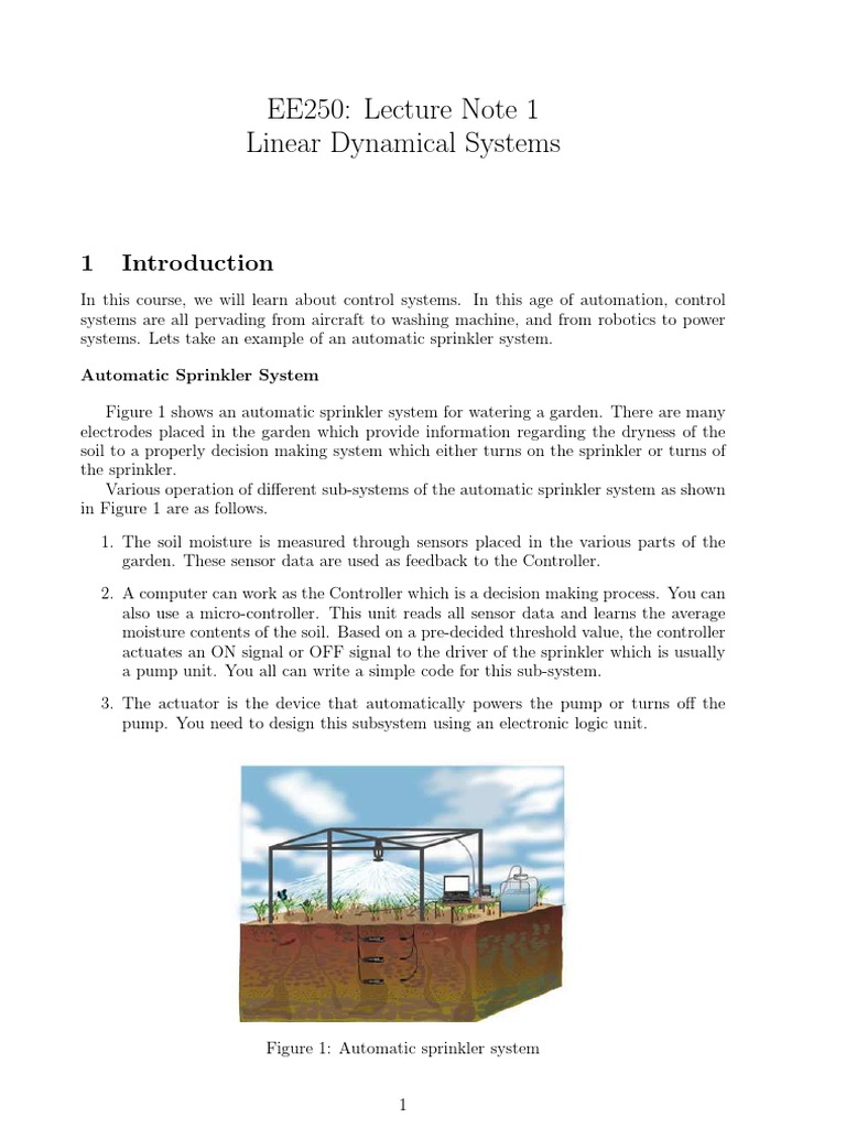 Control System Analysis-Lecture 1 | PDF | Control Theory | Laplace Transform