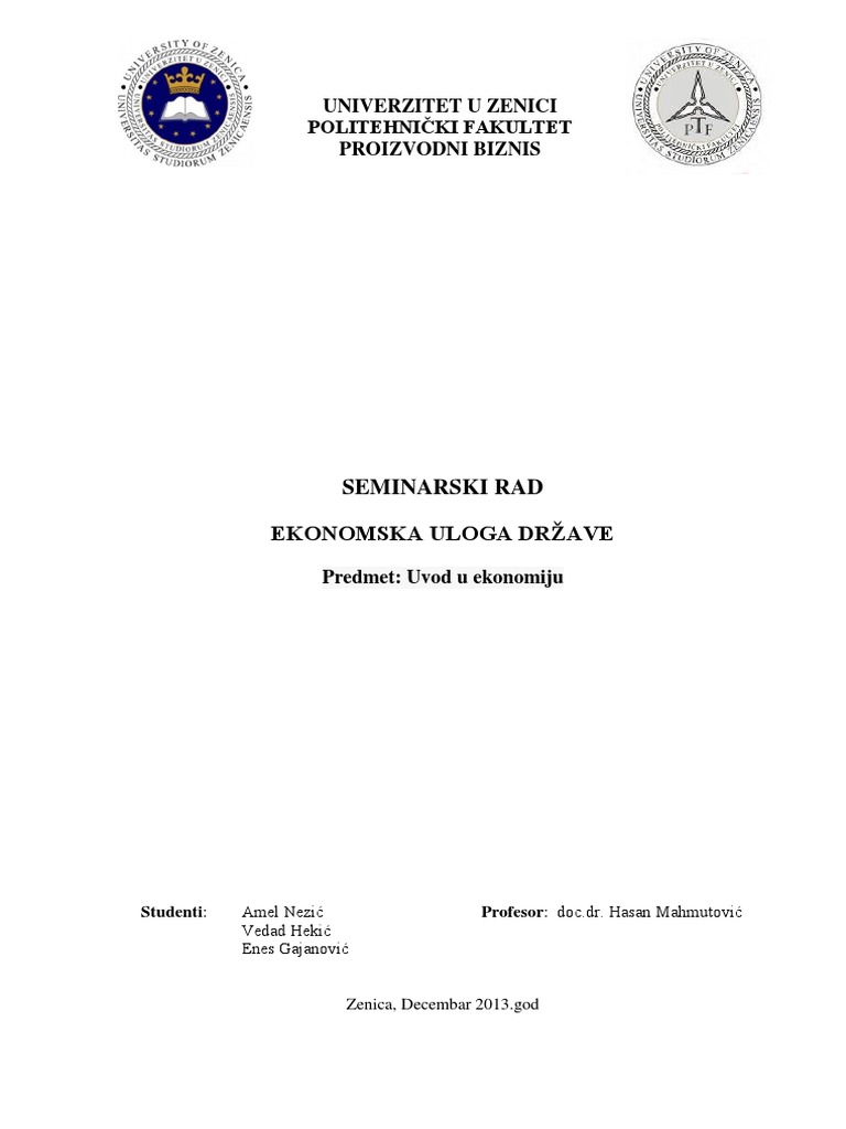 Seminarski Rad Iz Uvoda | PDF
