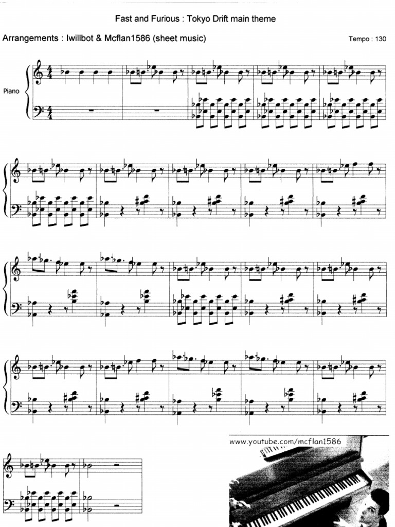 Tokyo Drift Theme Piano Sheet Music | PDF