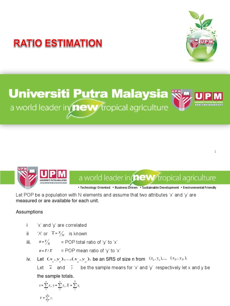 Ratio Estimation (Edited) | PDF | Stratified Sampling | Sampling ...