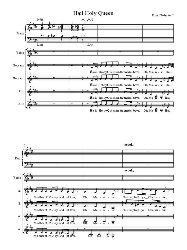 Hail Holy Queen Sheet Music PDF | PDF