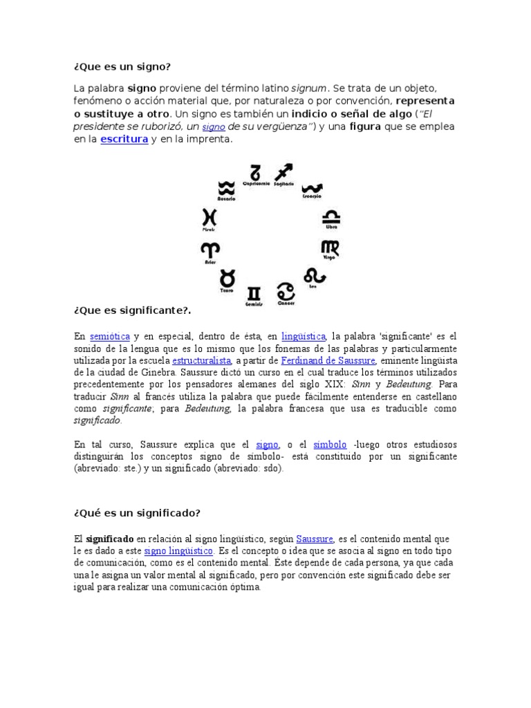 Que Es Un Signo | PDF