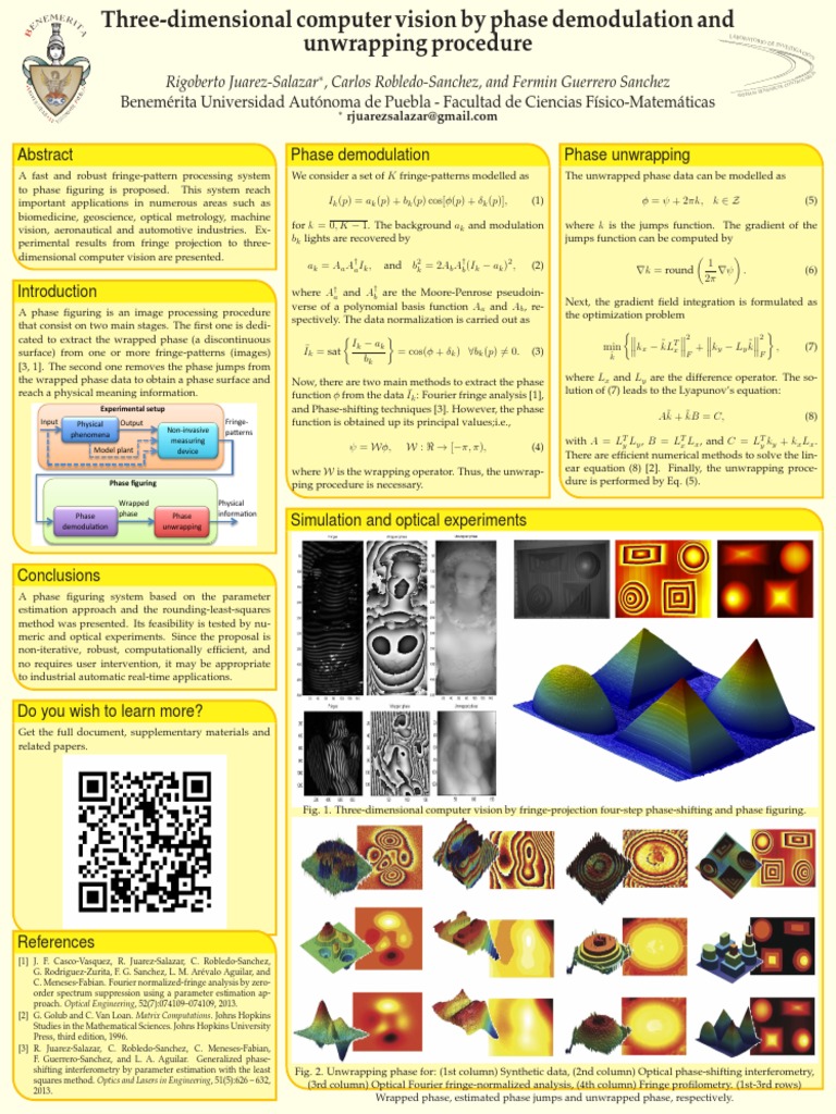 Three-Dimensional Computer Vision by Phase Demodulation and Unwrapping ...