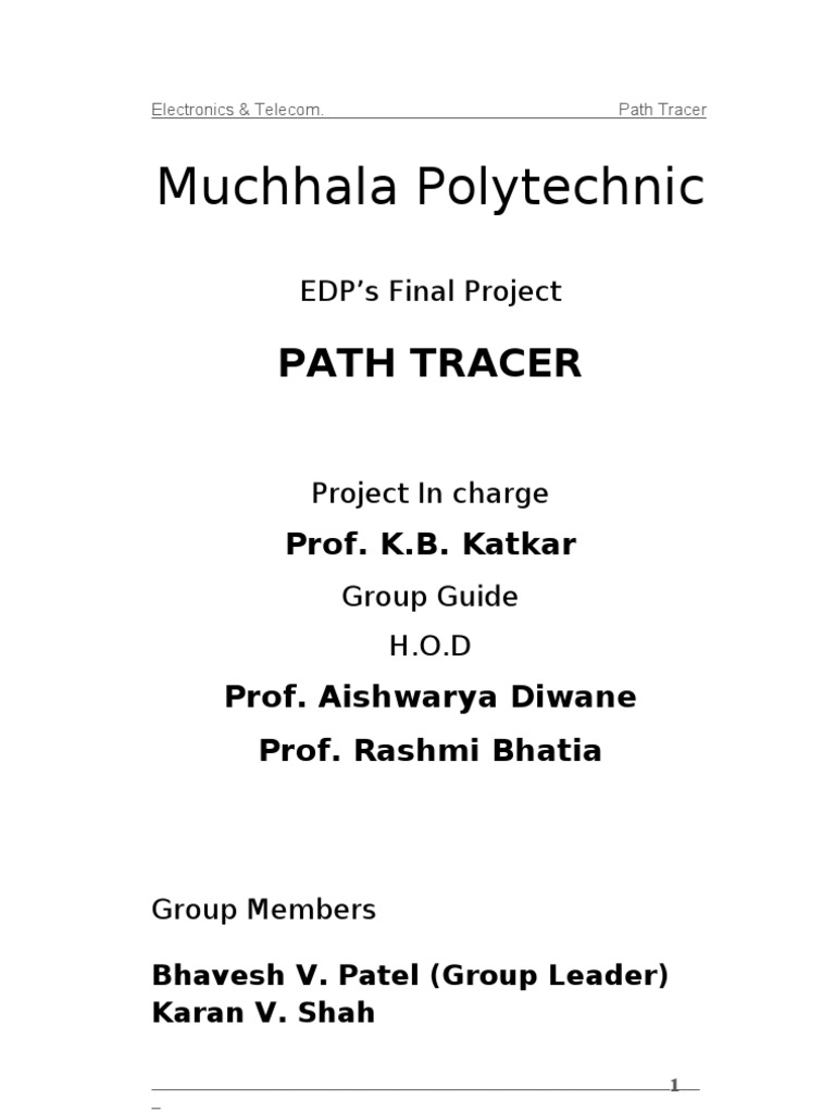 Final Black Book (Path Tracer) | PDF | Printed Circuit Board | Robotics