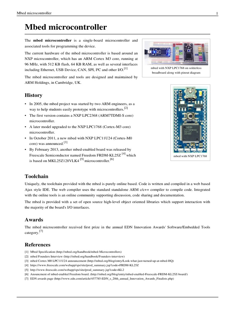 Mbed Microcontroller Guide | PDF | Electronics | Computer Engineering