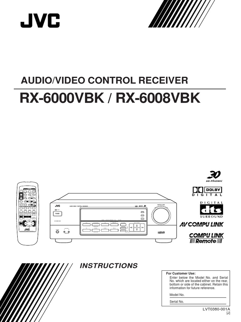 JVC RX - 6000V | PDF | Videocassette Recorder | Loudspeaker
