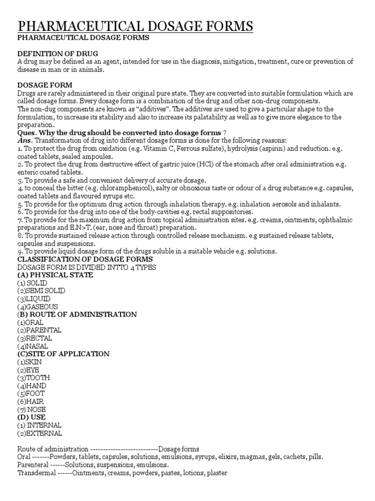 Pharmaceutical Dosage Forms | PDF | Topical Medication | Tablet (Pharmacy)
