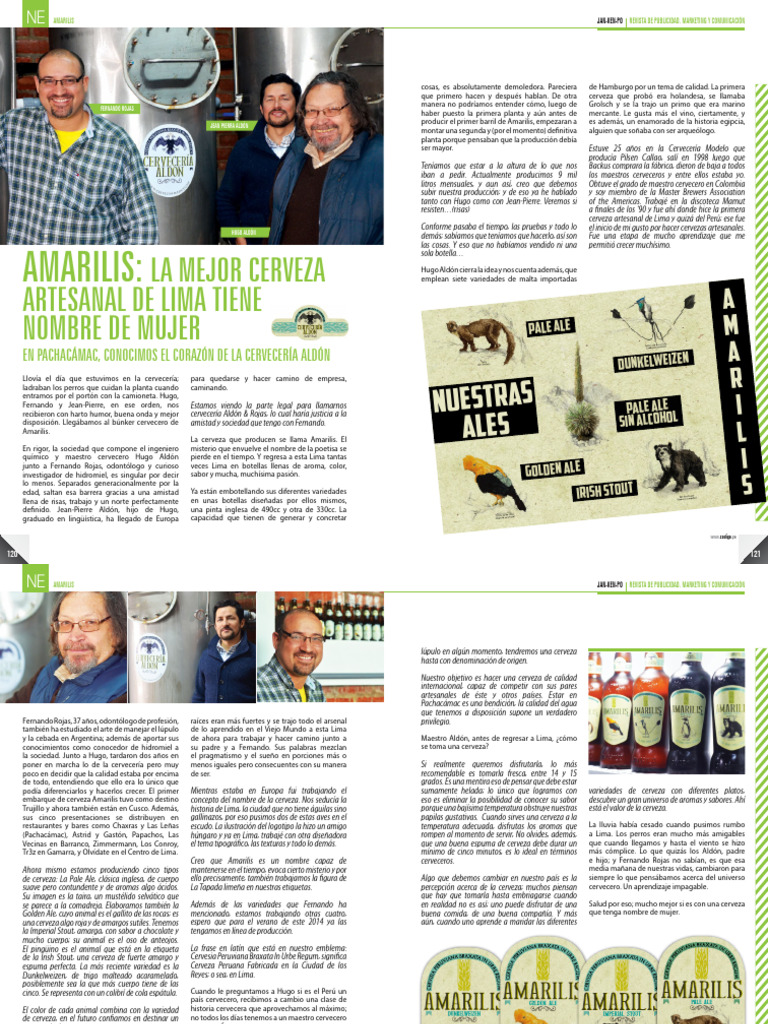 CERVEZA AMARILIS en Código JAN-KEN-PO | PDF | Cerveza | Microcervecería