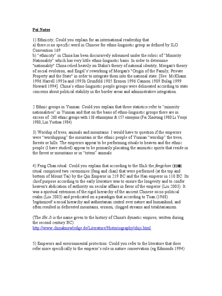 Pei Notes: 260 Ethnic Groups With 138 Ethnonyms & 157 Exonyms (Fei ...