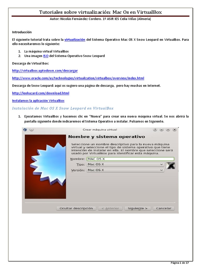 Instalar Mac OS X Snow Leopard en VirtualBox | PDF | Mac OS | Máquina ...