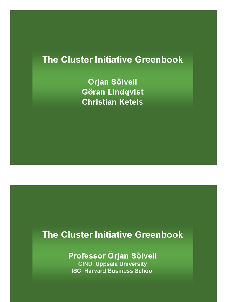 Cluster Initiative Greenbook Overview | PDF | Innovation | Policy