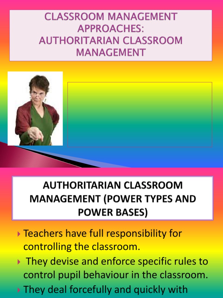 Authoritarian Classroom Management Styles | PDF | Expert | Classroom ...