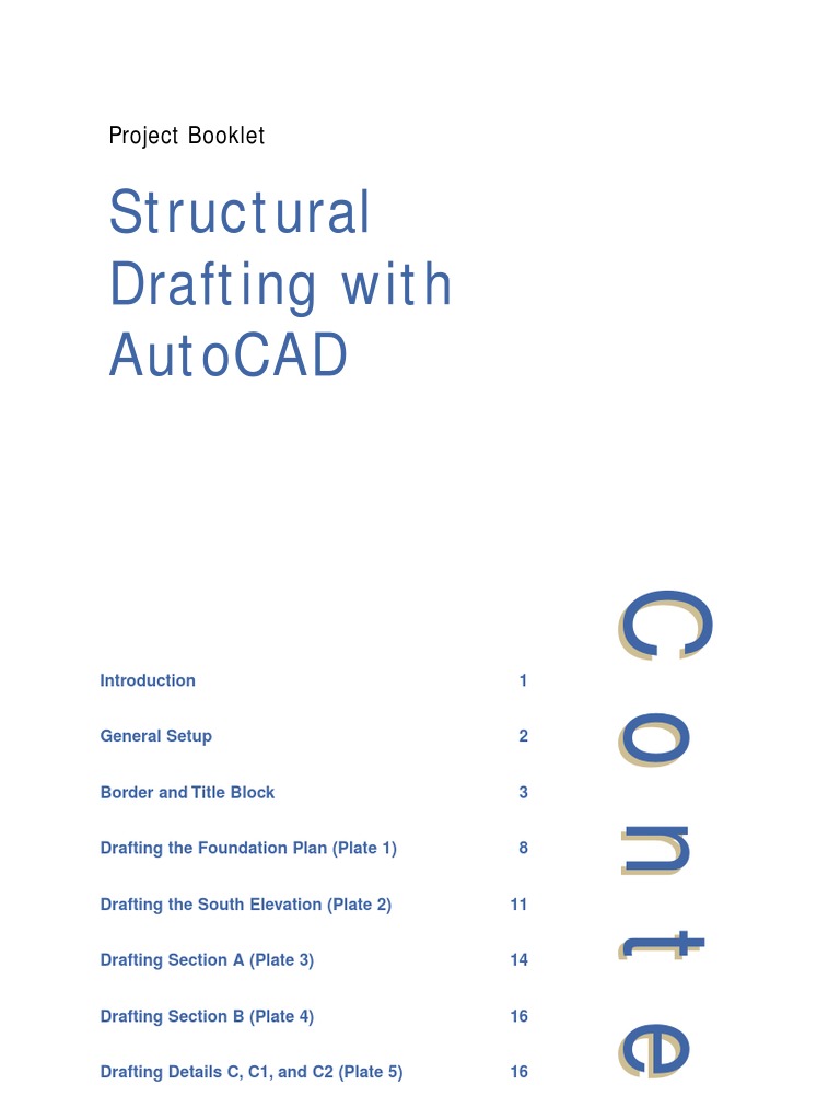 Structural Drafting With Autocad: Project Booklet | PDF | Technical ...