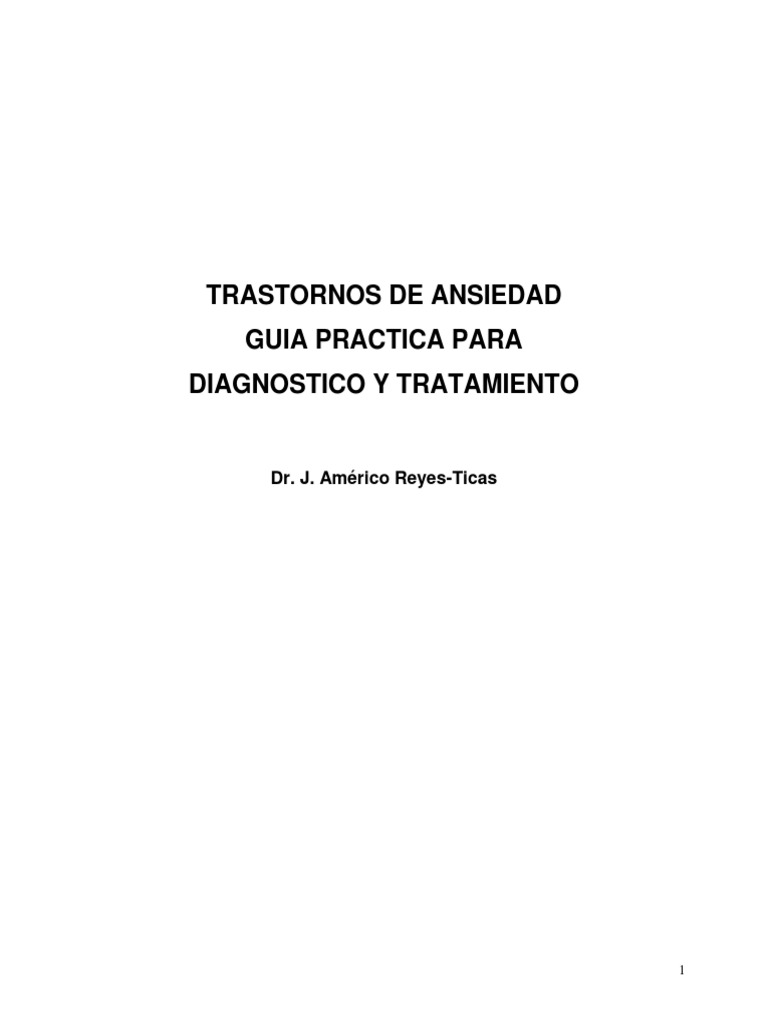 Americo Reyes Salud Mental | PDF | Ansiedad | Trastorno de ansiedad