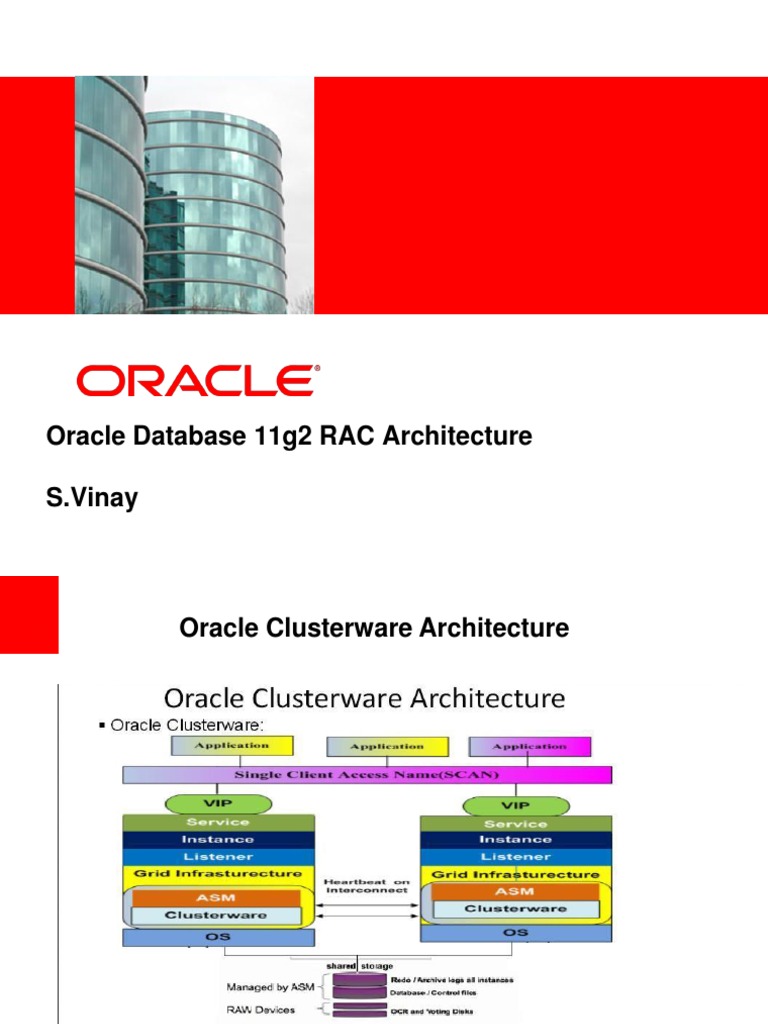 Oracle Database 11g2 RAC Architecture S.Vinay | PDF