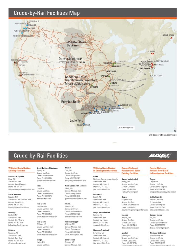 BNSF OG Overview Map | PDF | Petroleum Industry | Companies Of The ...