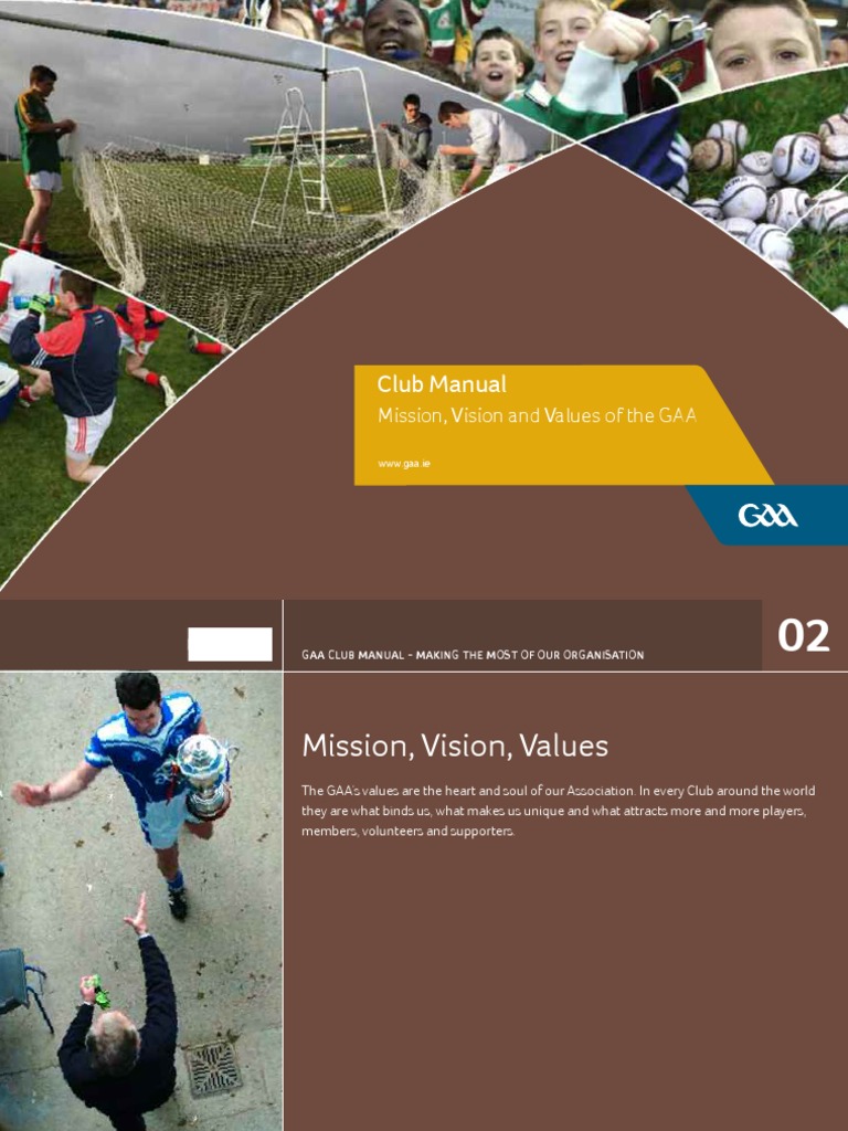GAA Mission, Vision, and Core Values | PDF | Gaelic Games | Ancient Sports