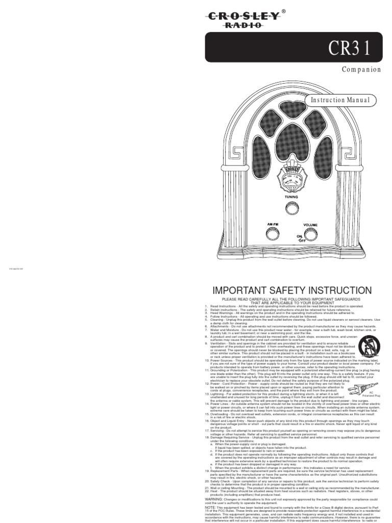 Companion: Instruction Manual | PDF | Ac Power Plugs And Sockets ...