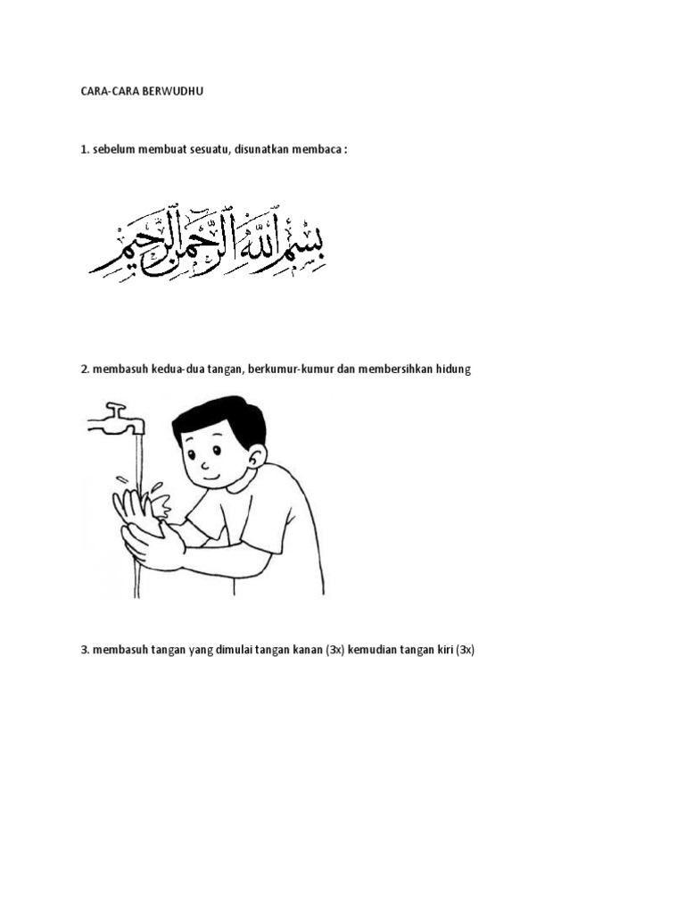 Langkah-langkah Berwudhu Secara Sistematis | PDF